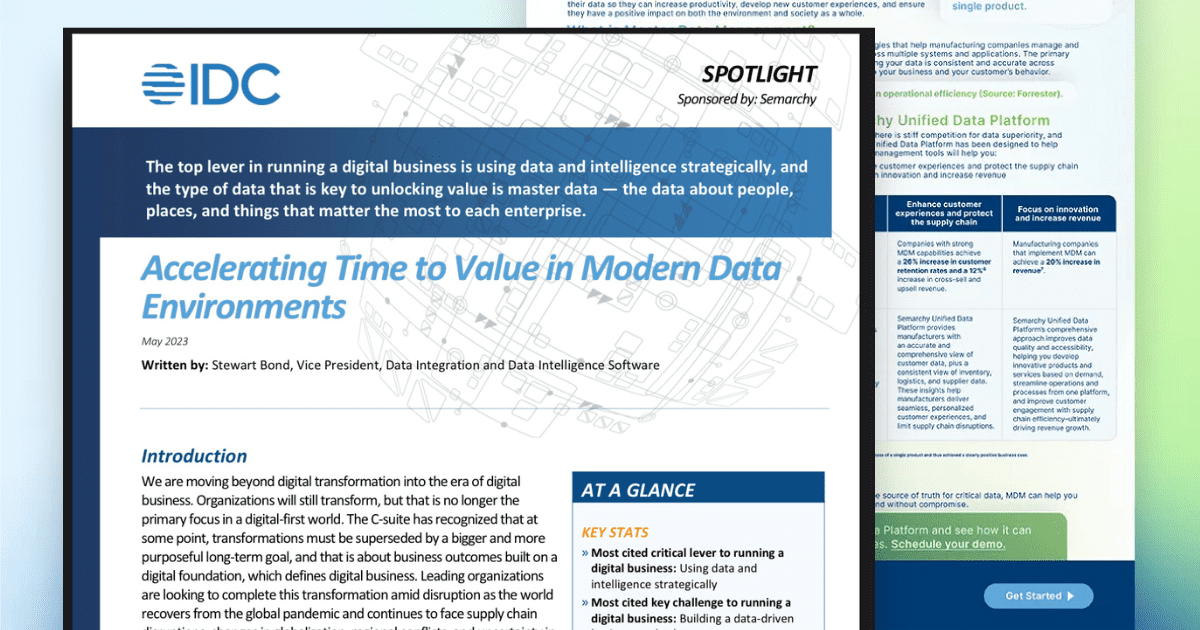 Accelerating time to value in modern data environments - Semarchy